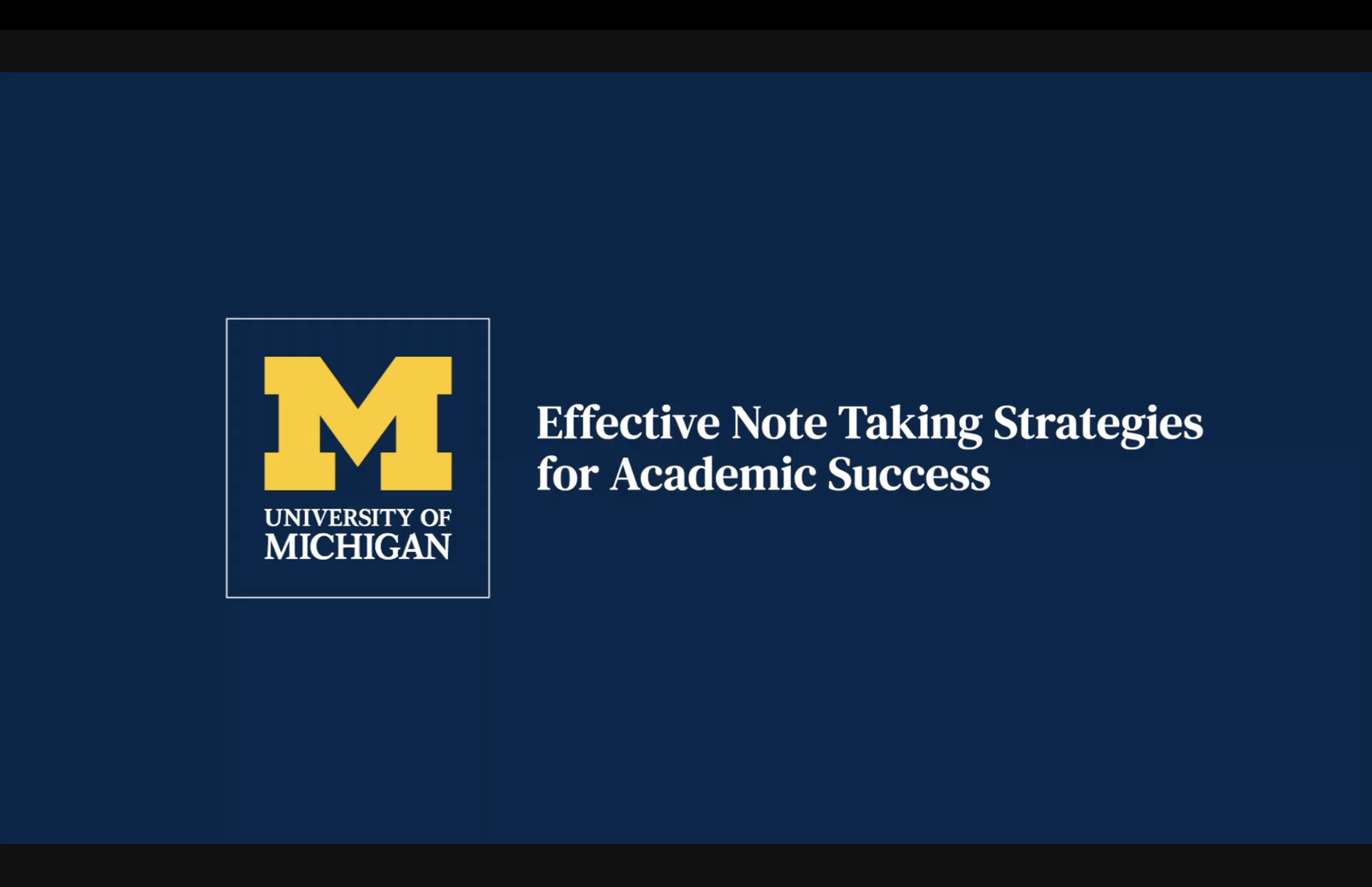 Effective Note Taking Strategies for Academic Success | Michigan Online